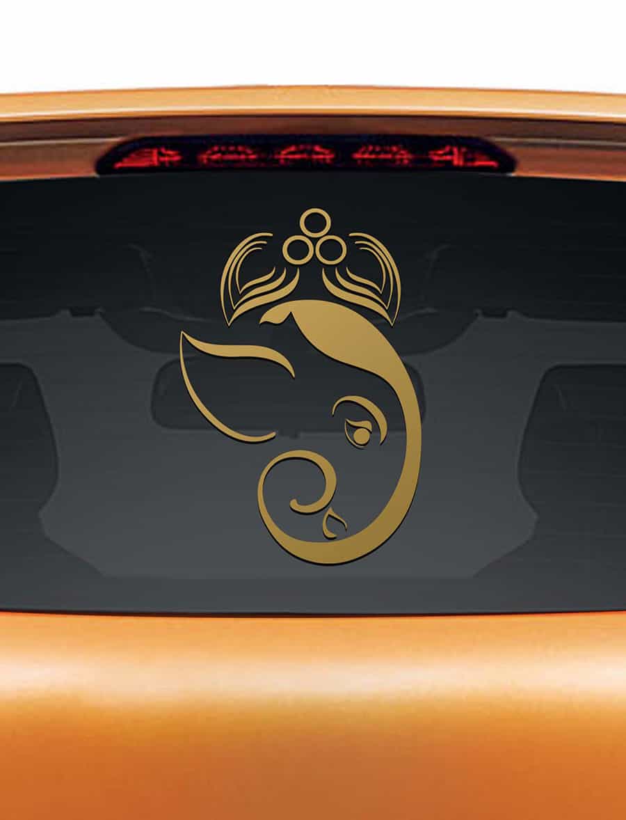 My Ganesha Car Rear Glass Sticker – WallDesign