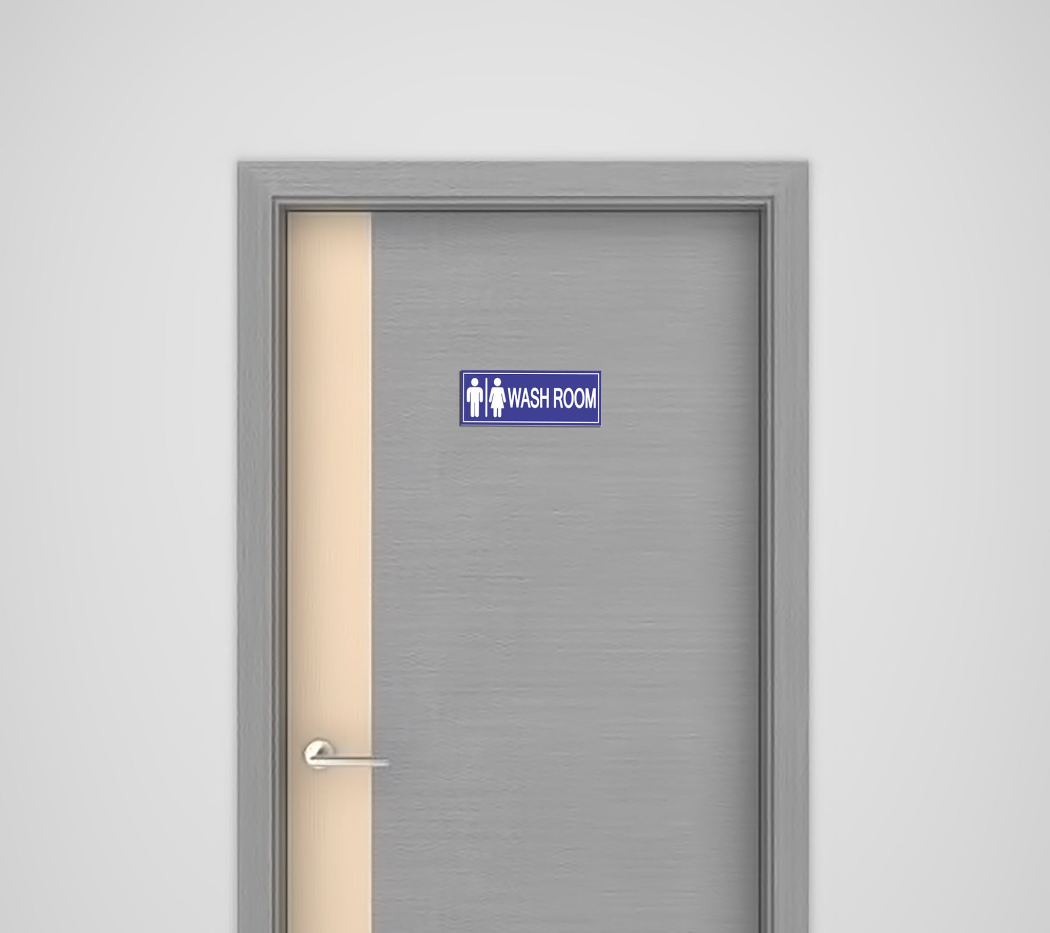 Washroom Tittled Sun Sign Board - 18 in x 7 in – WallDesign